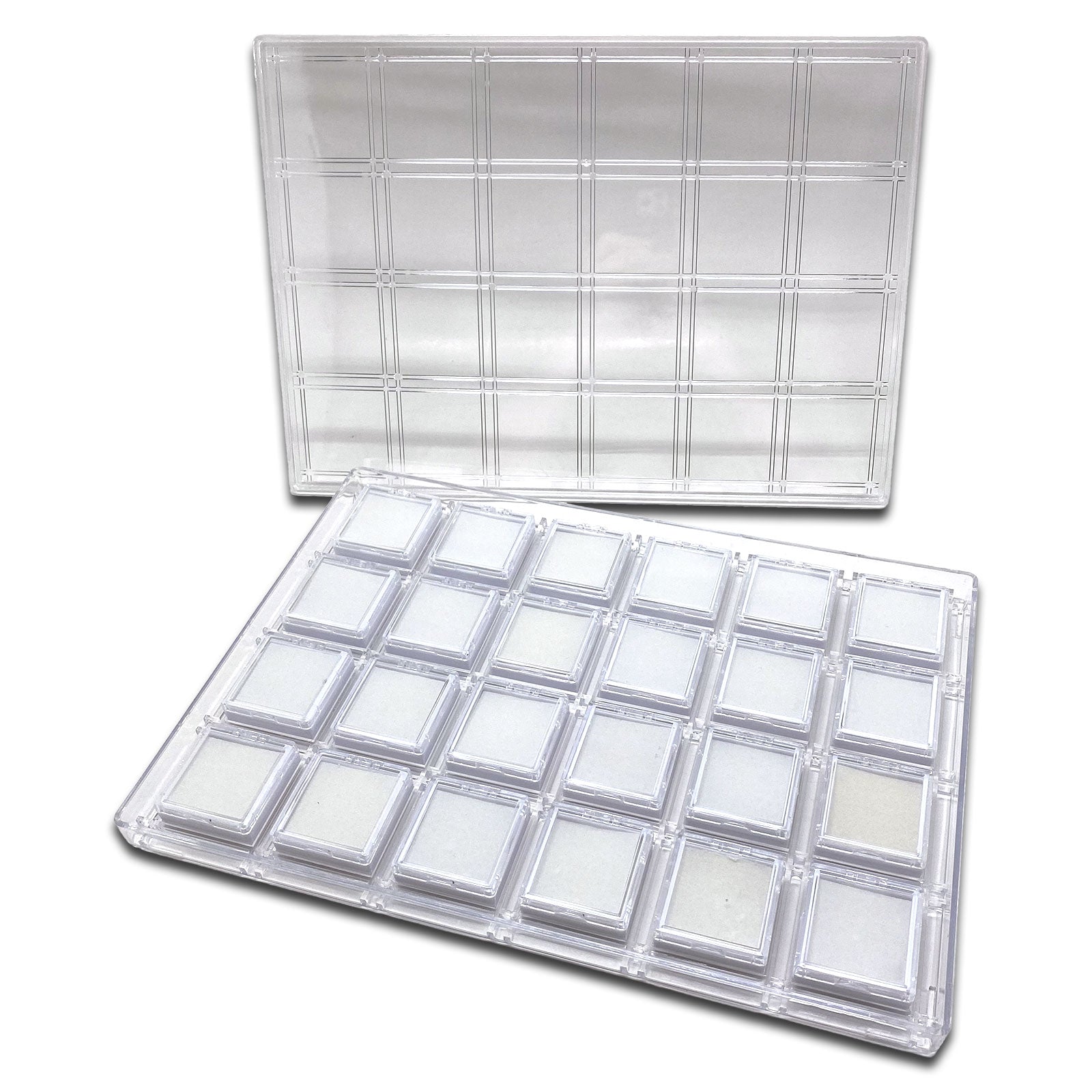24 Clear Gem Boxes with Acrylic Case – JPI Display