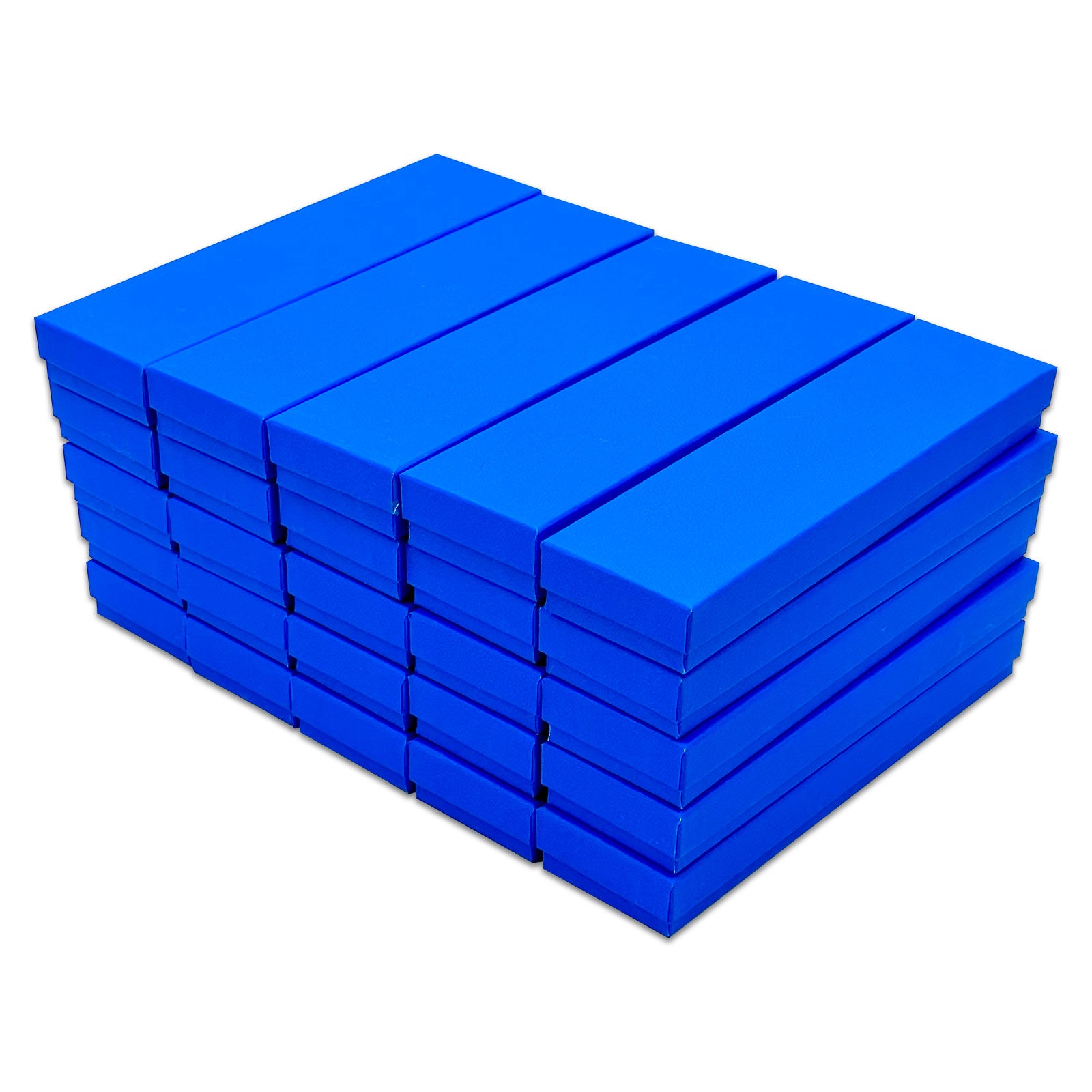 8" x 2" x 1" Neon Blue Cotton Filled Box (25-Pack) – JPI Display