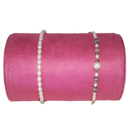 Pink Velvet Half Moon Bracelet Ramp Display – JPI Display