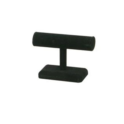 7 1/2"x5"H Black Velvet Single Round T-Bar – JPI Display